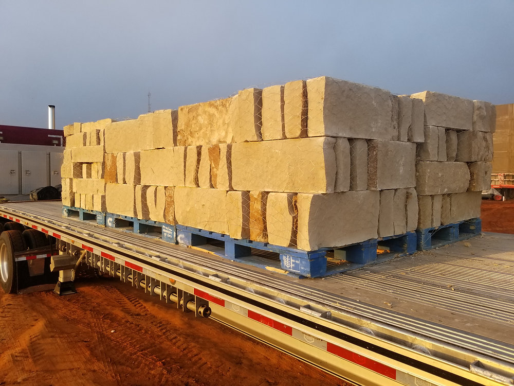 First Bossier stone starts to arrive.