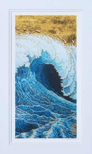 Powehi print on Cotton stock with 12"x20" Double Mat | Troy Carney Art