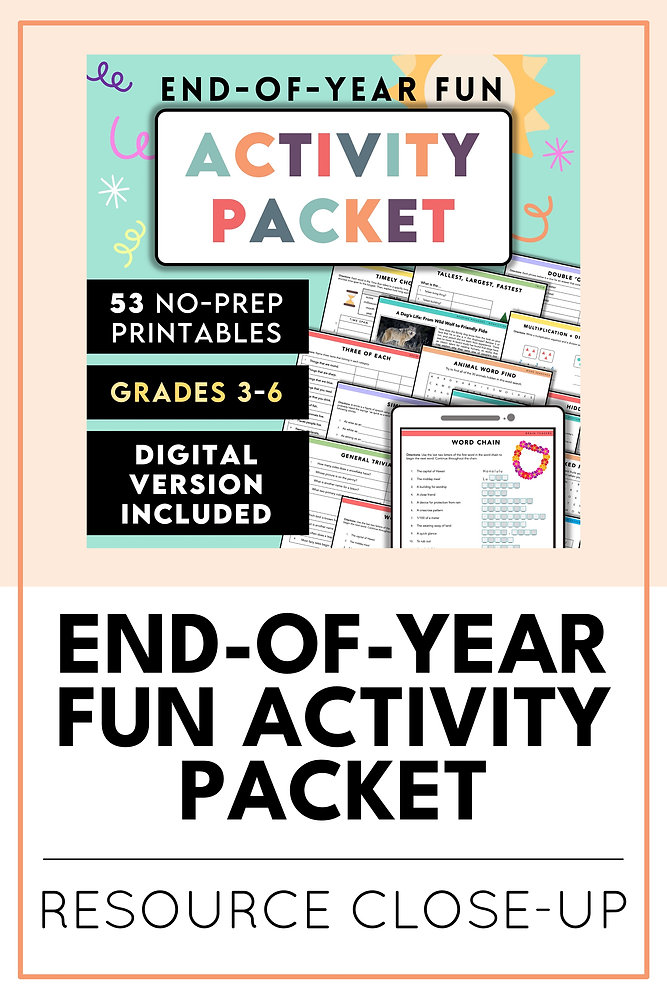 End of Year Fun Activity Magic: Blending Learning and Celebration ...