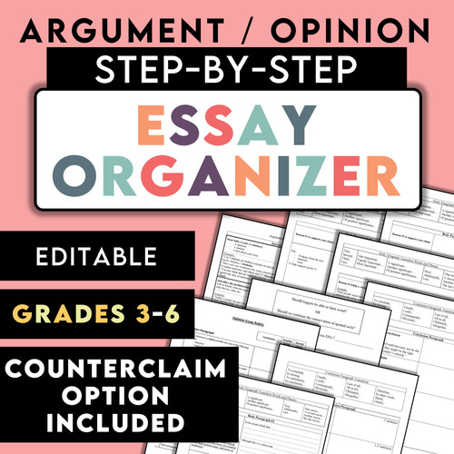 Argument / Opinion Step-by-Step Essay Organizer | Fresh Wave Resources