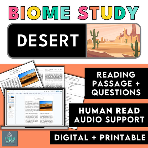 Desert | Biome Study | Reading Passage + Question Set | Fresh Wave ...
