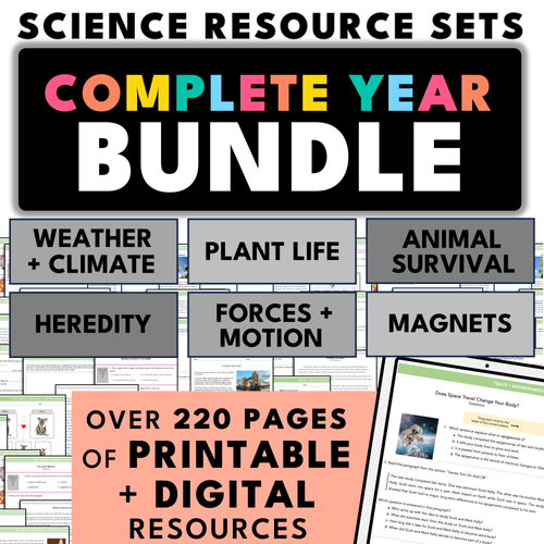 Entire Year Bundle | Science Resources Kits | Digital + Printable ...