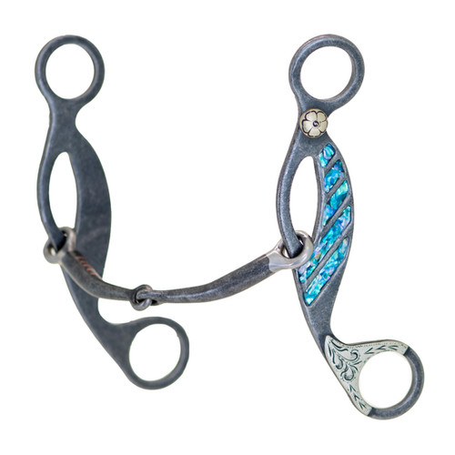 Turquoise Smooth Snaffle Gag Bit | tackshop.co.nz