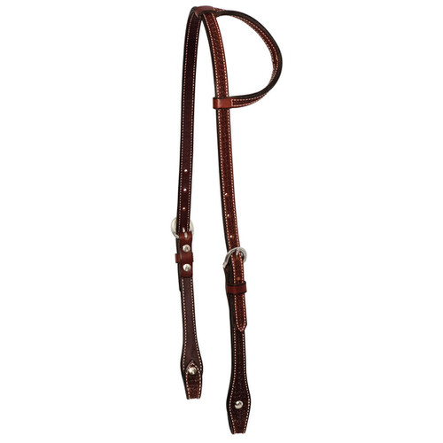 Rosewood Spider Stamped Single Ear Headstall | tackshop.co.nz