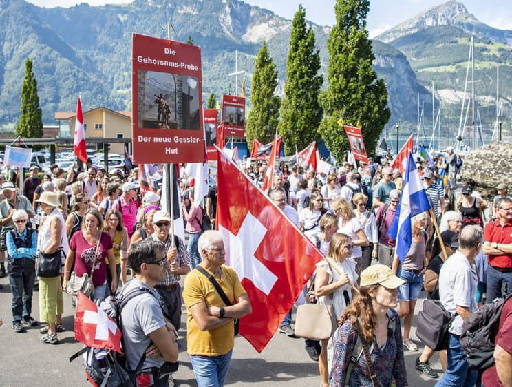 Kundgebung in Uri: «Die Maske ist der neue Gesslerhut»