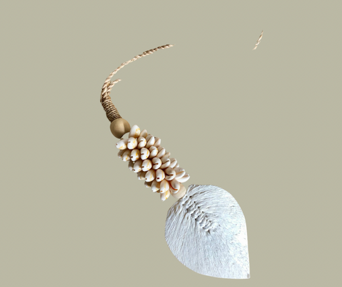 Peach Cowrie shell hanger | Hali Boho Co.