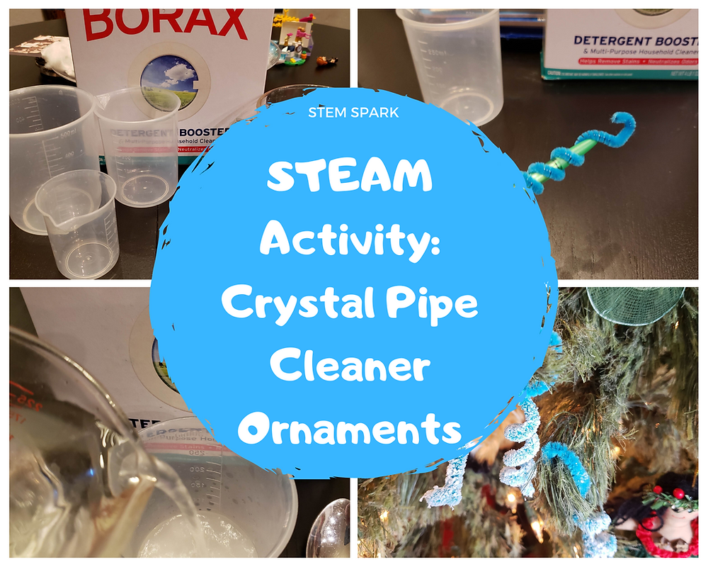 STEAM Activity: Crystal Pipe Cleaner Ornaments