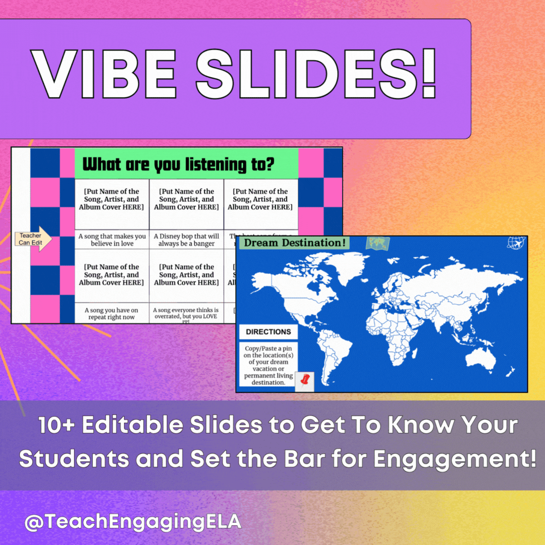 BTS Vibe Slides! | TeachEngagingELA