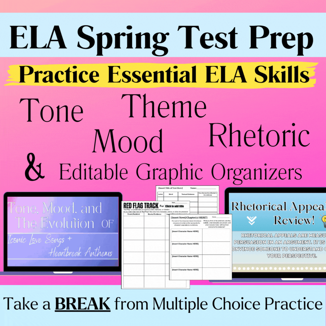 ELA Spring Test Prep Bundle | TeachEngagingELA