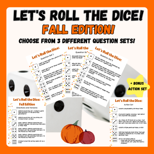 Let's Roll the Dice: Fall Edition! | TeachEngagingELA.com