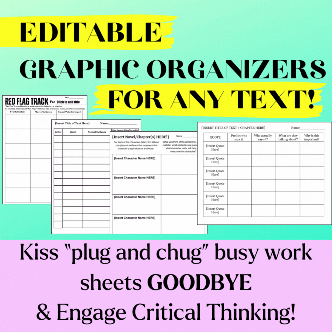 Editable Graphic Organizers BUNDLE | TeachEngagingELA