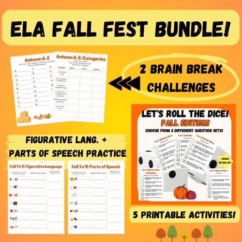 ELA Fall Fest Bundle | TeachEngagingELA