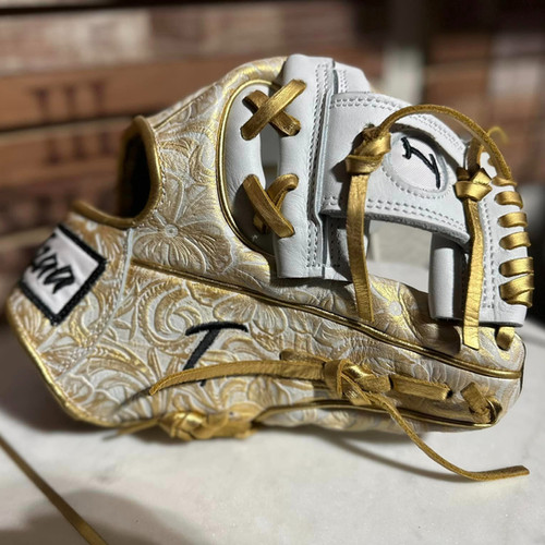 12.5” Outfield Baseball Softball Gloves with Modified Trap Web in Honey ...