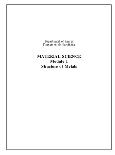 Material Science Module 1 Structure of Metals | onlinestoresph