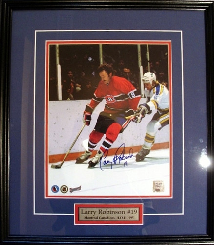 Robinson, Larry Autographed Canadiens 8x10 Photo Framed | Imperial Sports