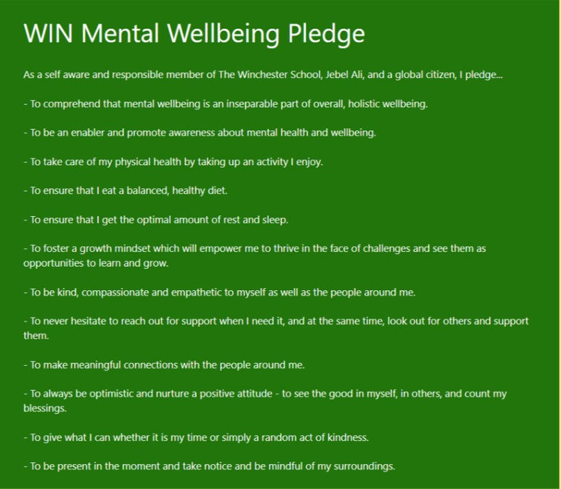 WIN Mental Wellbeing Pledge | WINWellbeingRebooted