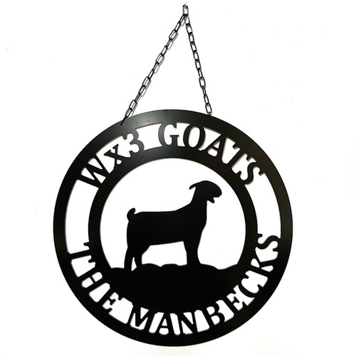 Goat Farm Sign - Barn Goat Decor | PK Decor
