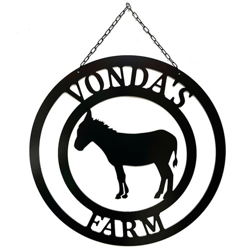 Farm Donkey Barn Sign - Donkey Acm Metal Sign Custom | PK Decor