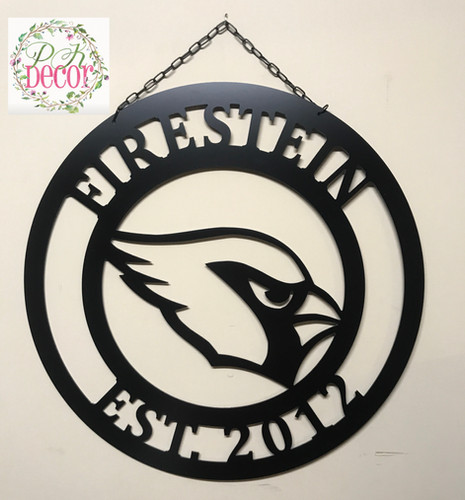 Personalized Arizona Cardinals Sign - Cardinal Fan Gift | PK Decor
