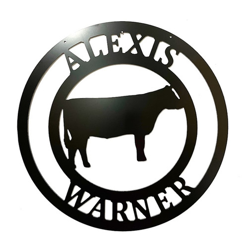 Cow Farmhouse Decor - Custom Cow Farm Sign for Barn | PK Decor