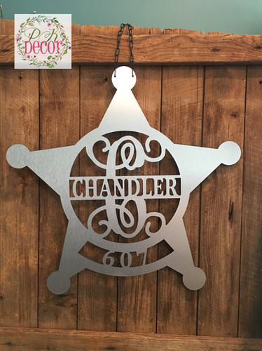 Sheriff's Office Sign - Sheriff Badge Wall Decor - Gift for Sheriff ...