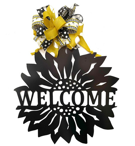 Sunflower Welcome Porch Sign - Farmhouse Sunflower Decor | PK Decor