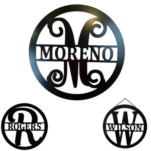 Last Name Door Decoration - Acm Metal Personalized Name Sign - PK7-3 ...