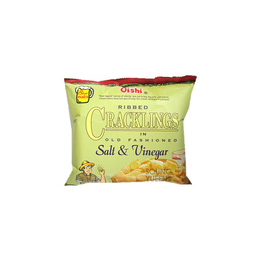 OISHI RIBBED CRACKLINGS IN OLD FASHIONED SALT & VINEGAR 50G | soungyueen