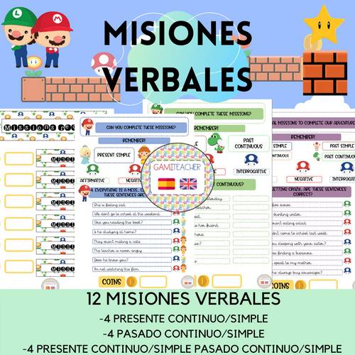 MISIONES VERBALES (MARIO BROS) | Gamiteacherinaction