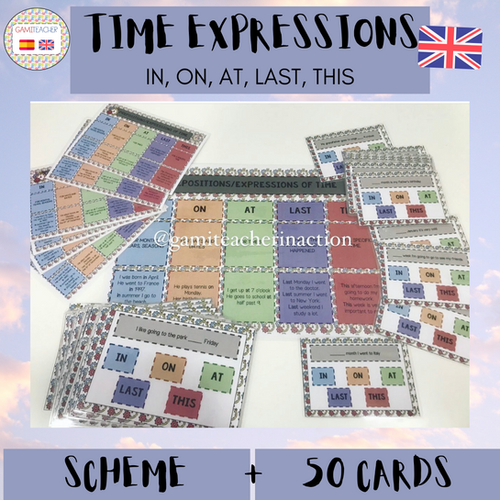 PREPOSICIONES/EXPRESIONES DE TIEMPO | Gamiteacherinaction
