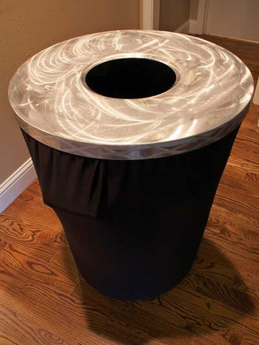 Aluminum Trash Can Toppers and Fitted Spandex | Spandex Linens