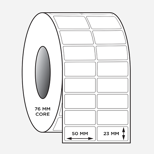 Blank Barcode Synthetic Labels 50X23MM