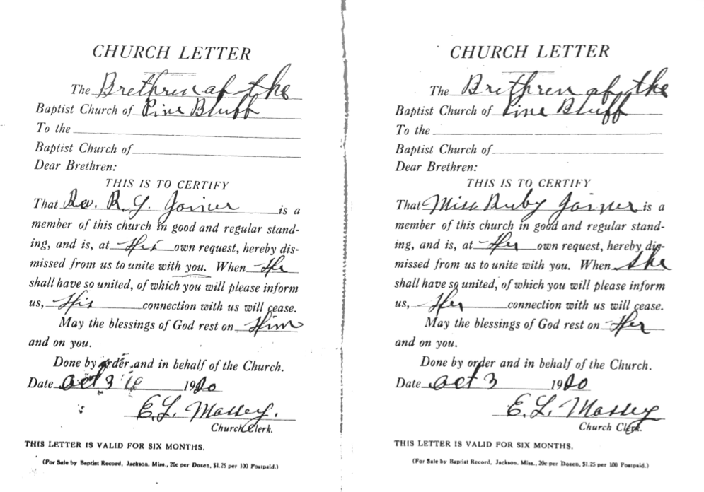 Travelin' Preachers & Church Letters