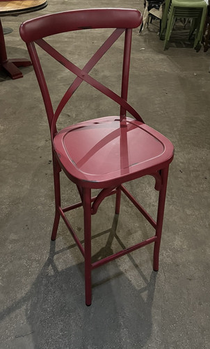 Red Metal Bar Stool | CEN Limited