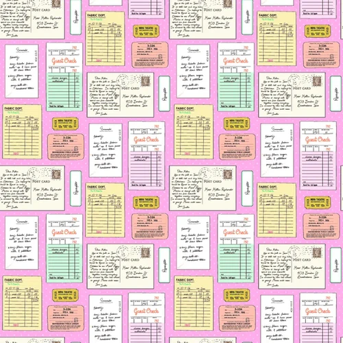 Delightful Department Store Lunch Date Pink (half metre) | Made By Me