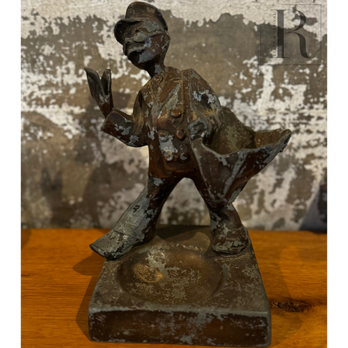 1920's Art Deco Mailman Statue | Revival D + D