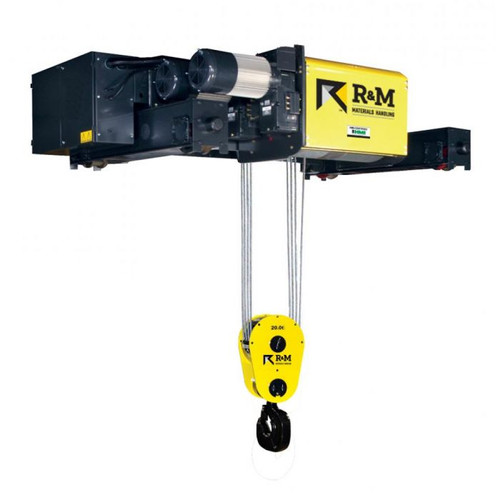 10 TON R&M SX DOUBLE GIRDER ELECTRIC WIRE ROPE HOIST & FLEXIBLE TROLLEY ...