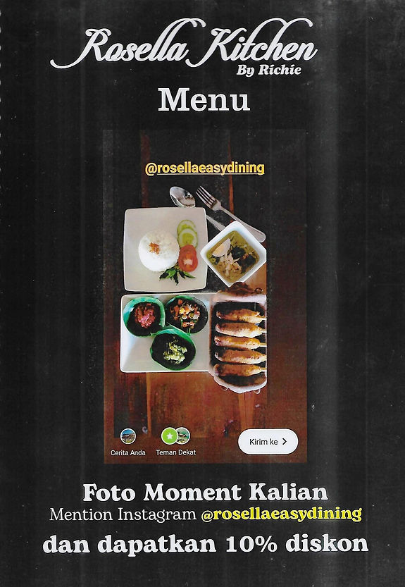 Menu | Rosella Yogyakarta