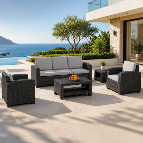 Helsinki 5-Piece Patio Lounge Set | Prestige Home and Decor