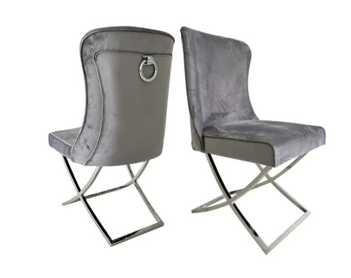 Aveon Ring Dining Chair - Silver Frame | Prestige Home and Decor