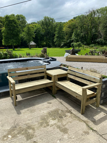 Corner Bench with Table | Turps Wood Design