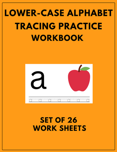 Lower-Case Alphabet Tracing- Set of 26 Worksheets | KidsLearnRead