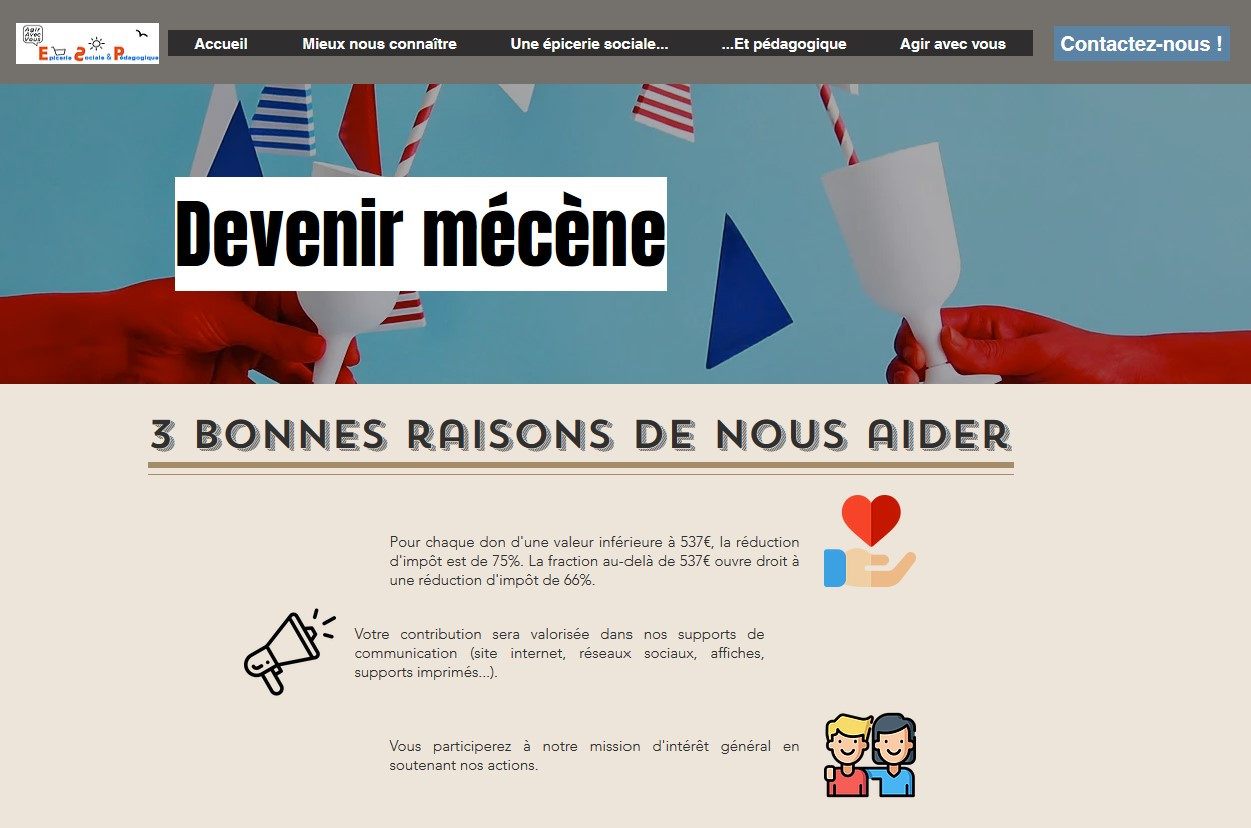 Devenir mécène | Epicerie sociale et pédagogique