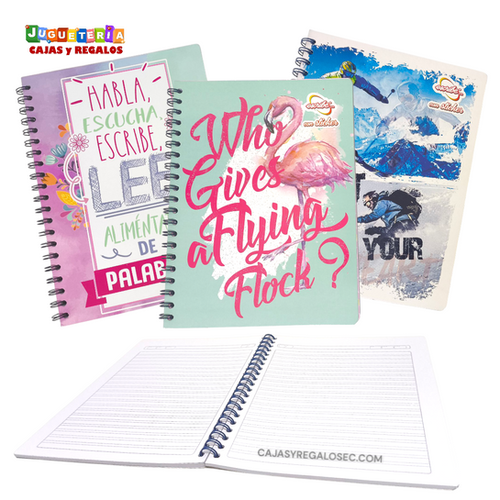Cuaderno Espiral Universitario - 2 Linea - Modelos Surtidos - 100 hoja ...