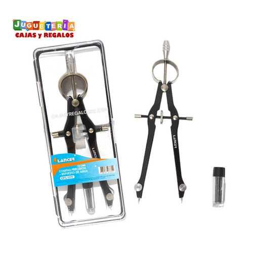 Compas Escolar Precisión con Minas - Compas Metálico - Papelería ...