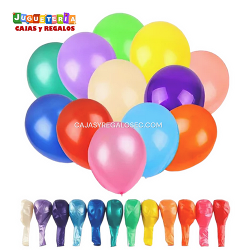 Globos Latex R9 - Perlados Varios Colores - Unidad, Docena, Funda ...
