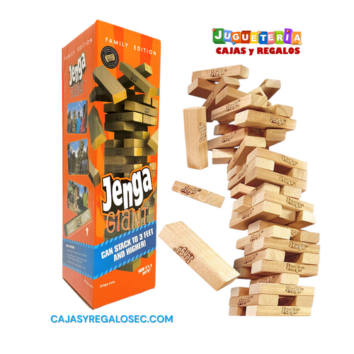 Juego de Mesa - Jenga Gigante de Madera - Juego Familiar - P4279 ...