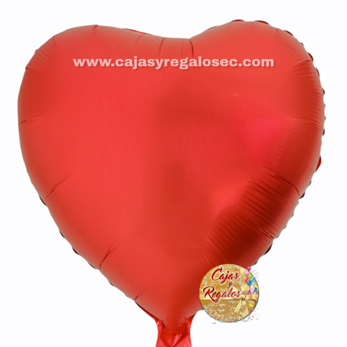 Globo Metalizado con Helio Corazón R18 | Cajasyregalosec