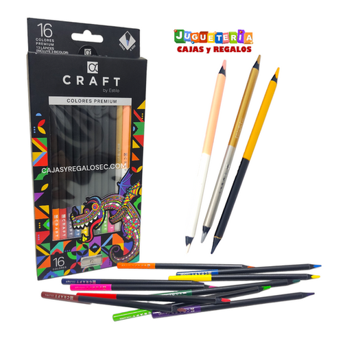 Lapices de Colores Craft - Faber Castell Original - Caja de 16 Colores ...