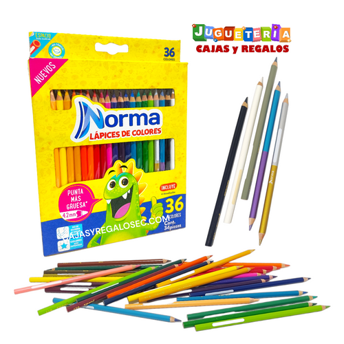 Lapices de Colores - Norma Original - Caja de 36 Colores - P0075 ...